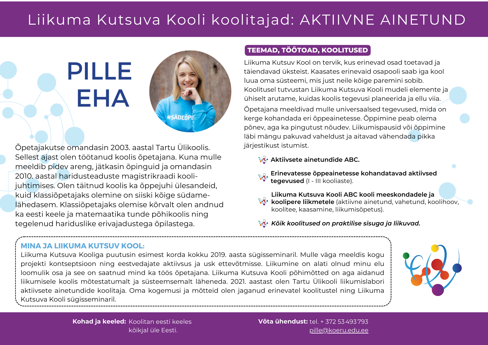 Aktiivse ainetunni koolitajad - Liikuma Kutsuv Kool